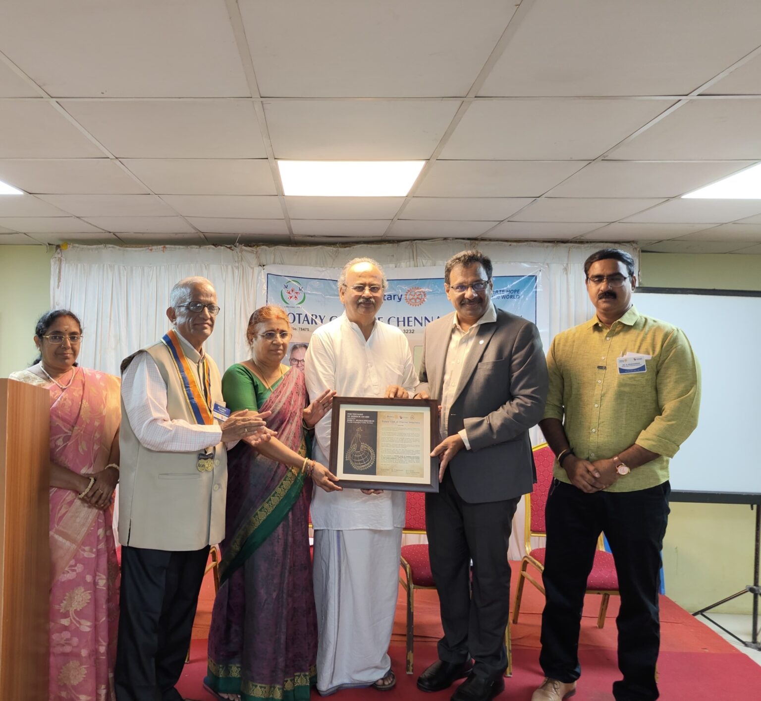Rotary Club confers ‘For the Sake of Honour Award’ on Sevalaya Murali ...